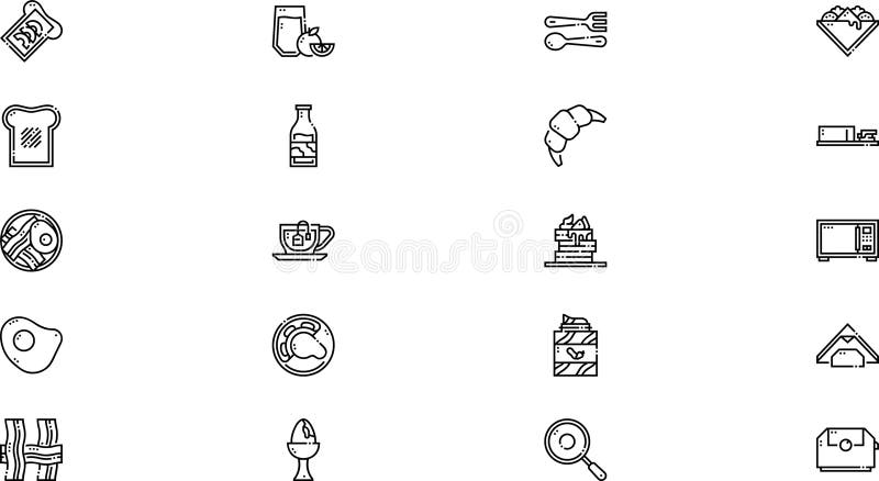 Breakfast Icons High-Quality Vector Icons Collection with Editable ...