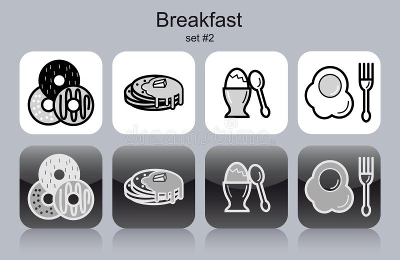Breakfast icons stock vector. Illustration of american - 45172823