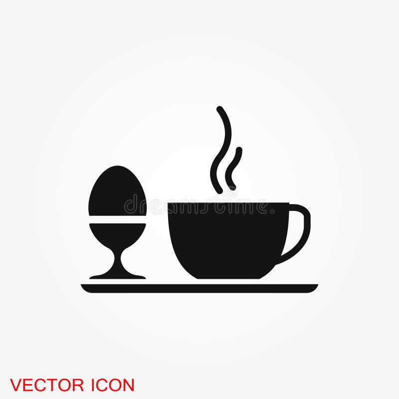 Breakfast Icon. Vector Symbol on a Background Stock Illustration ...
