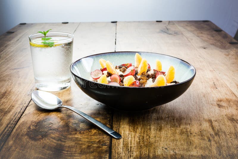 Breakfast Idea for Overweight People Stock Image - Image of blueberry ...