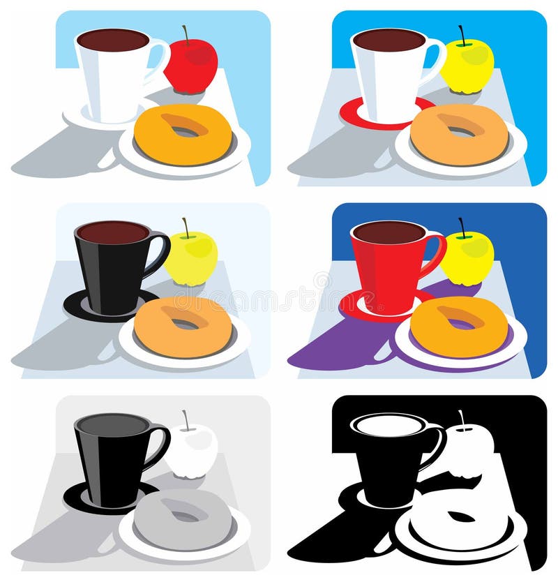 French healthy breakfast stock vector. Illustration of tasty - 29720737