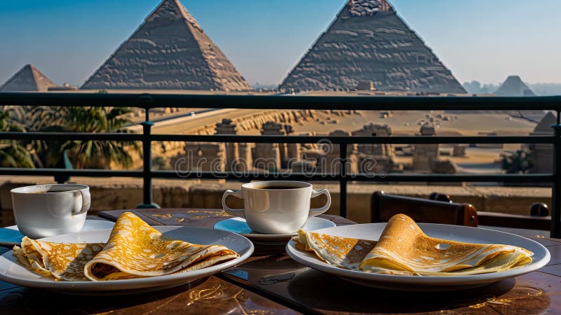 Breakfast Includes Crepes and Coffee, Set Against the Majestic Backdrop ...