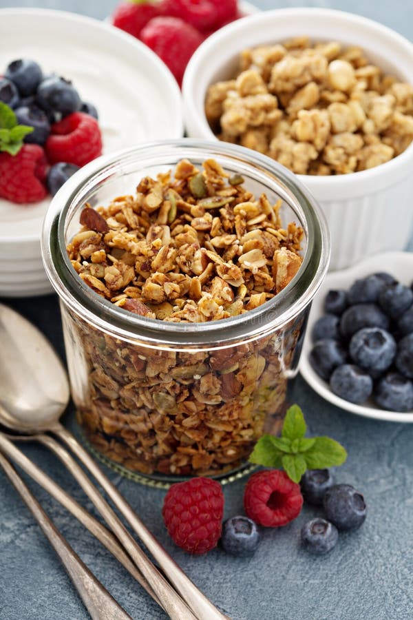 Breakfast Items on the Table Stock Photo - Image of health, cereal ...