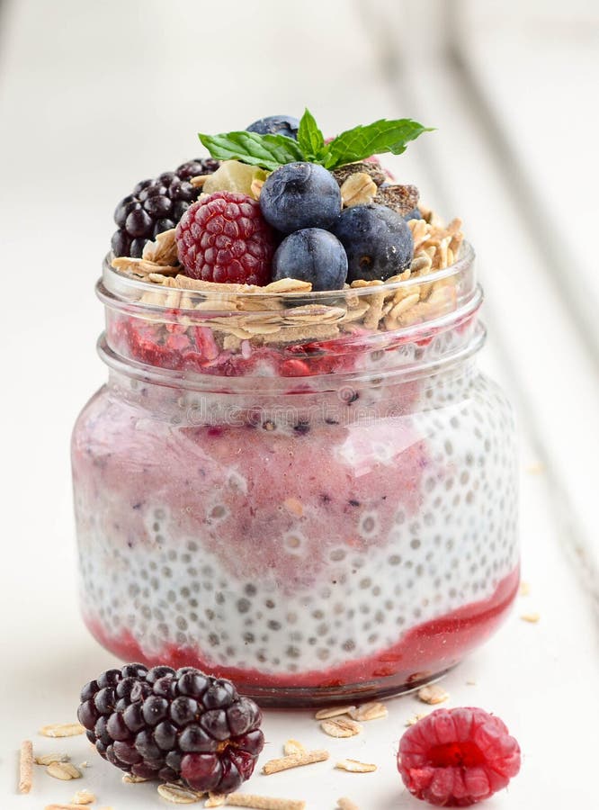 Breakfast Jars stock photo. Image of berry, breakfast - 84628974