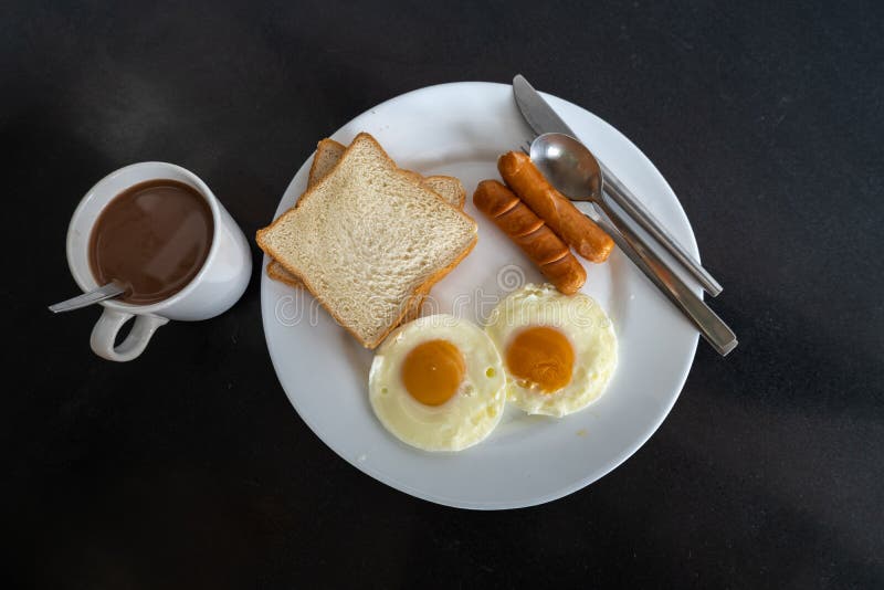 Breakfast is Laid Out on a Beautiful Plate Stock Image - Image of plate ...