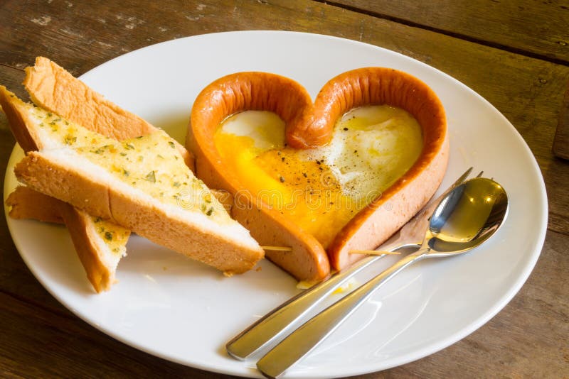 Breakfast with love - 1 stock photo. Image of garlic - 56202464