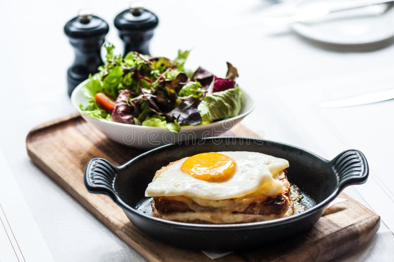 Breakfast Menu with Beautiful Fried Eggs and Bread Stock Image - Image ...