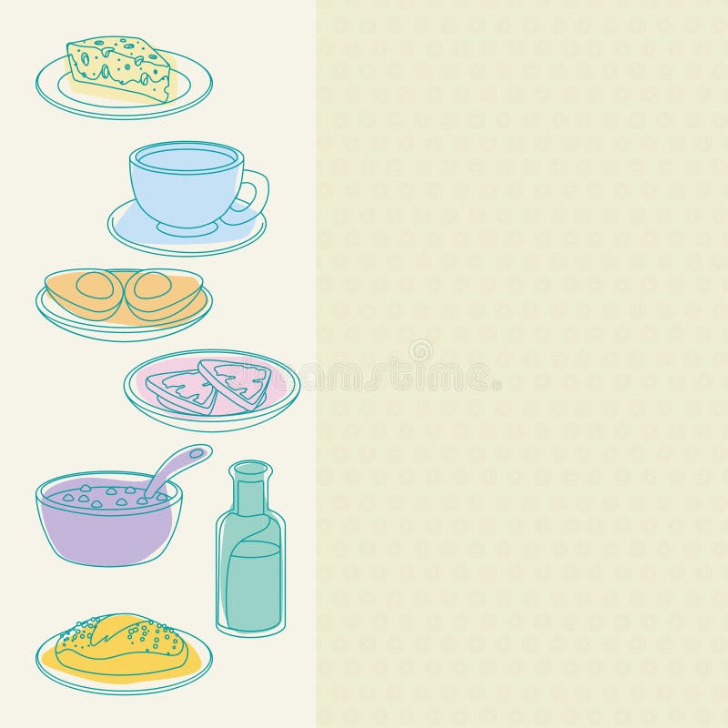 Breakfast menu in border stock vector. Illustration of natural - 268165531