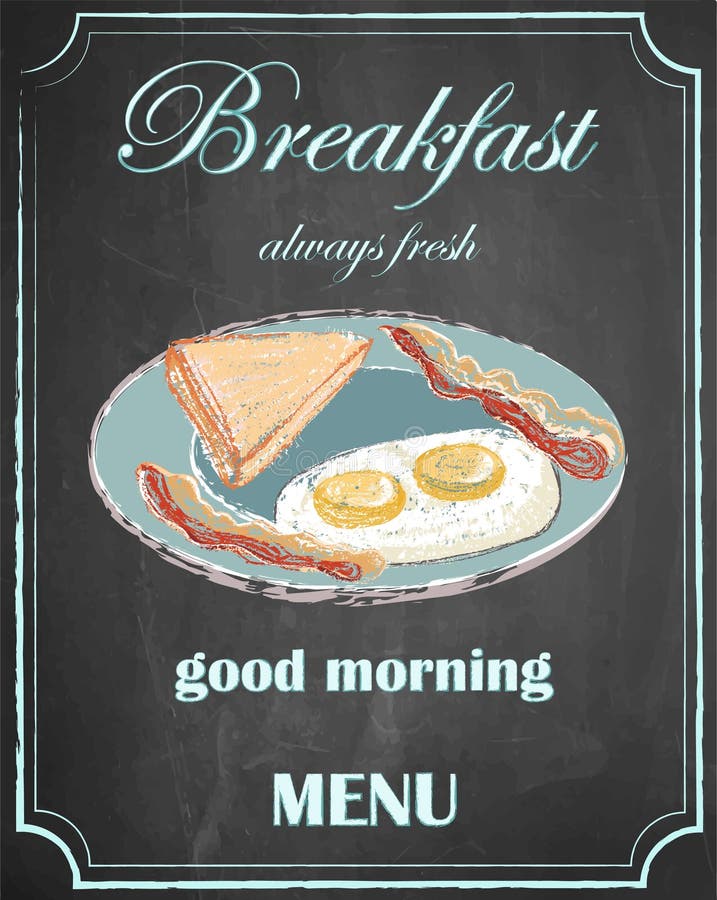 Chalkboard Menu Breakfast Stock Illustrations – 5,629 Chalkboard Menu ...