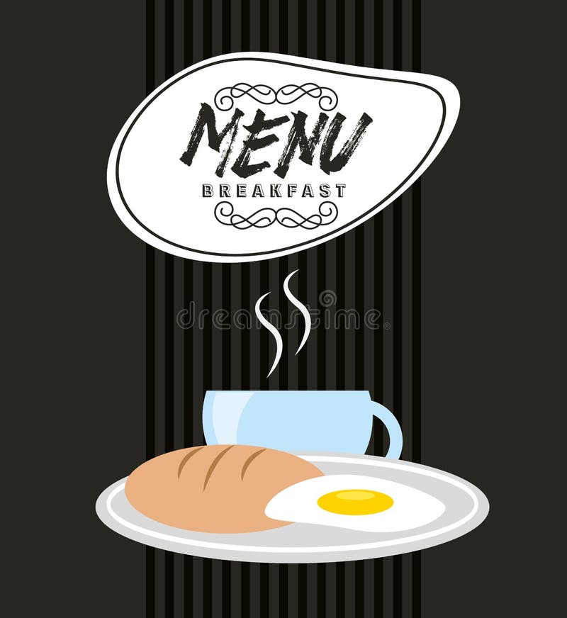 Breakfast menu design stock vector. Illustration of card - 61778989
