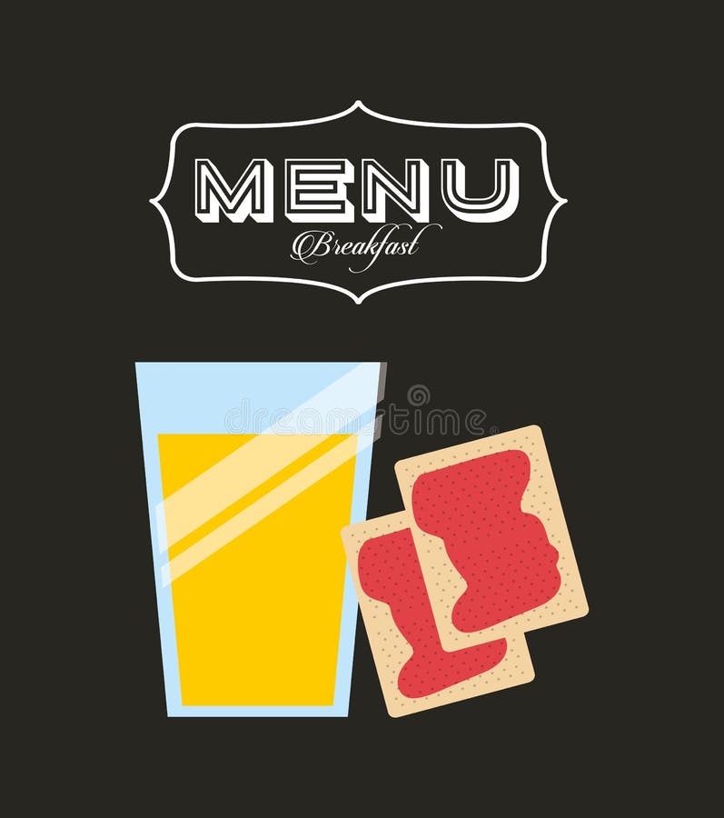 Breakfast menu design stock vector. Illustration of morning - 61779114