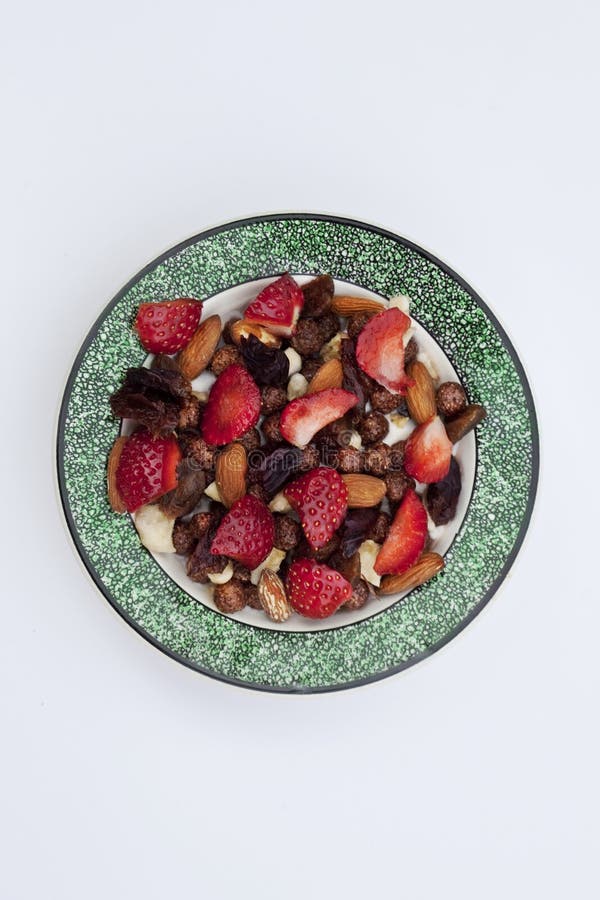 Breakfast mix in a bowl stock image. Image of gourmet - 100575077