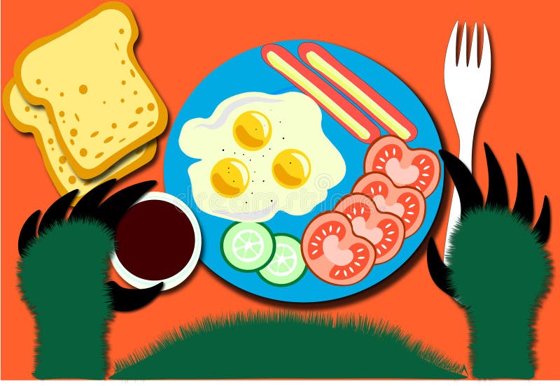 Breakfast stock illustration. Illustration of wild, lunch - 75091759