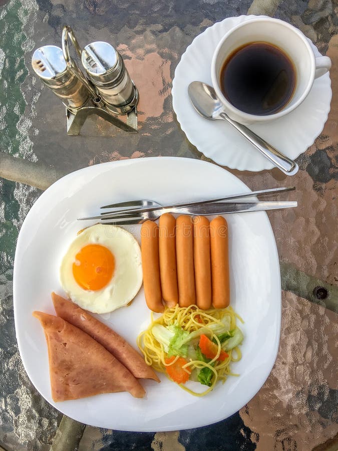 Breakfast in morning stock image. Image of knife, delicious - 88582641