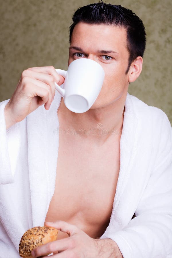 Breakfast morning man stock image. Image of person, adult - 12980043