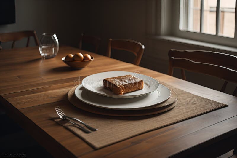 Breakfast in the Morning. Table Setting with a Cup of Coffee Stock ...