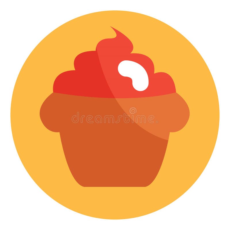 Breakfast Muffin with Cream, Icon Stock Vector - Illustration of fresh ...