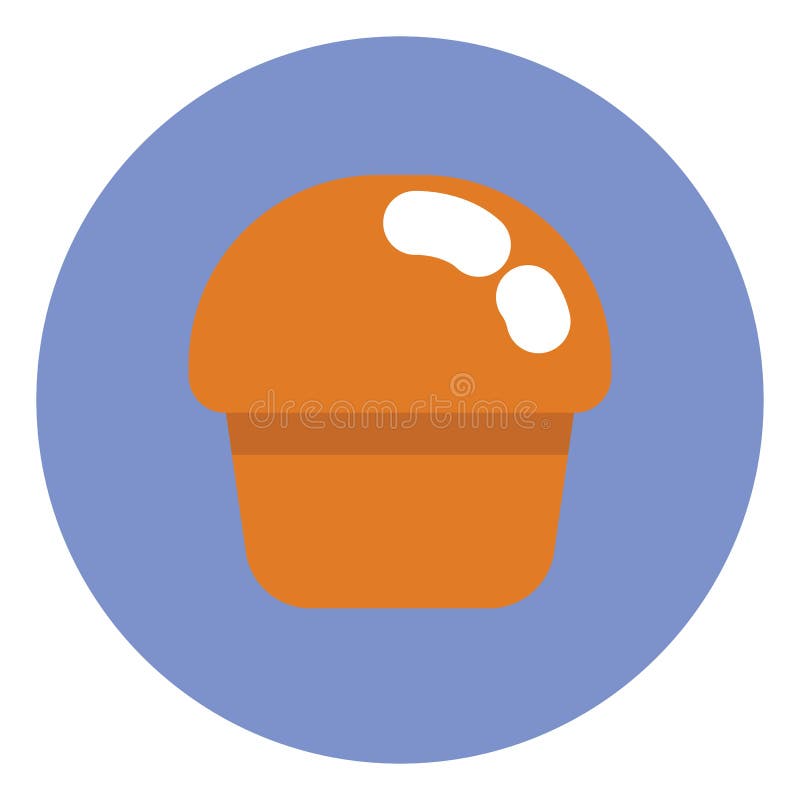 Breakfast muffin, icon stock vector. Illustration of icon - 261063249