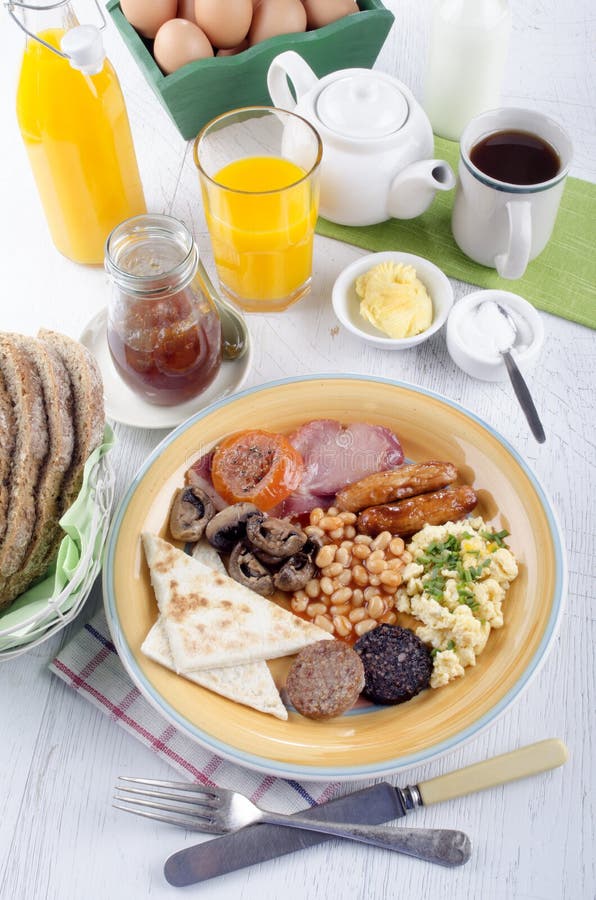 Breakfast in Northern Ireland Ulster Fry Stock Photo - Image of food ...