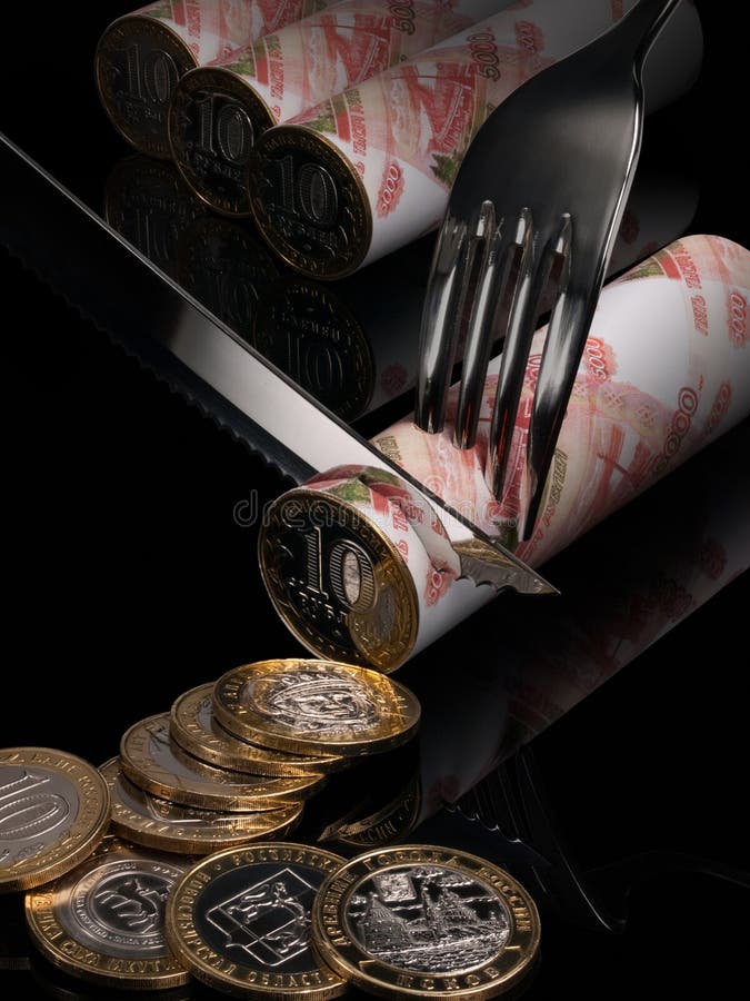Breakfast of the official. stock image. Image of coins - 28042099