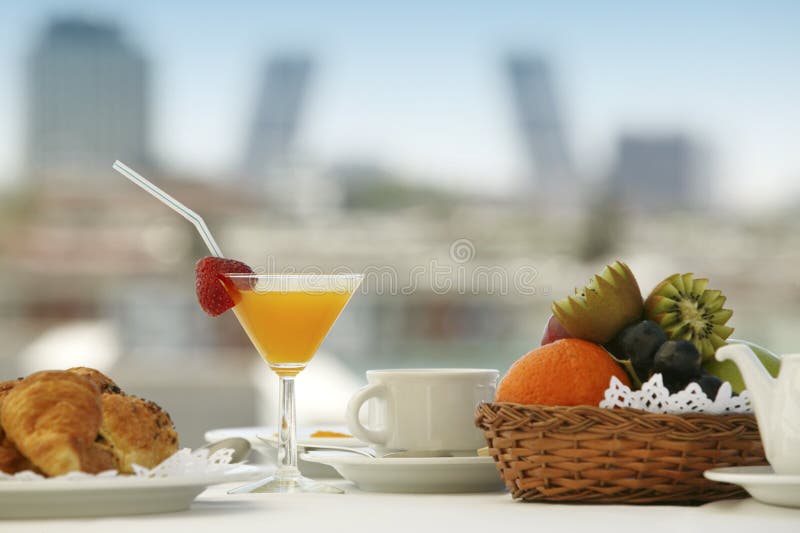 Breakfast for one stock image. Image of fruit, domestic - 31522193