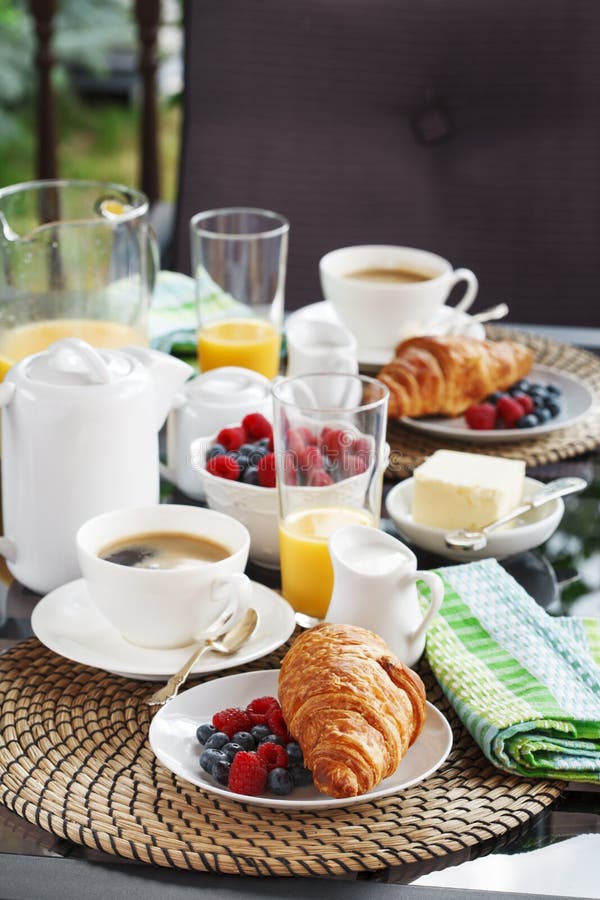 Breakfast on the Open Terrace Stock Photo - Image of cosy, house: 77832082