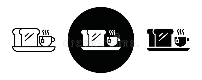 Breakfast Outline Icon Collection or Set. Breakfast Thin Vector Line ...