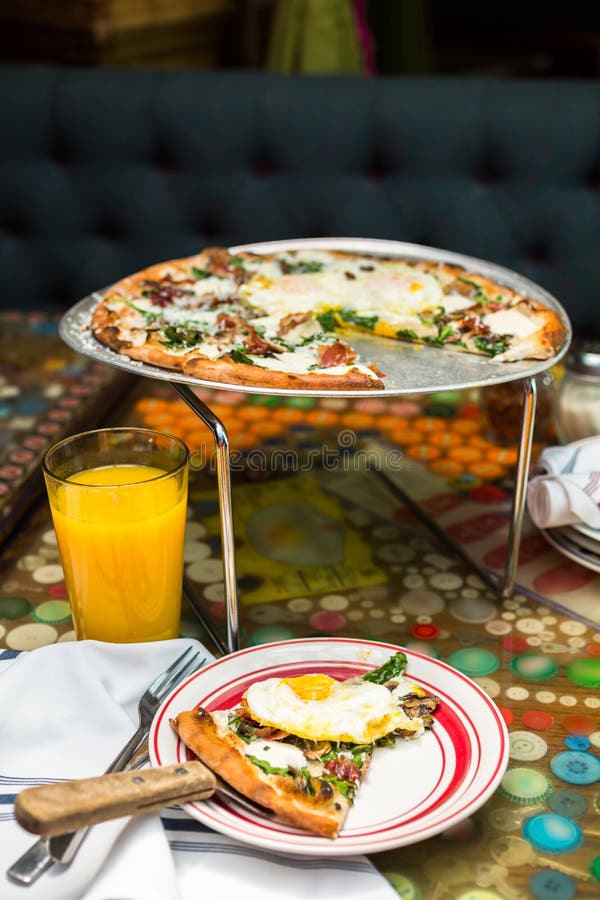 Breakfast pizza stock photo. Image of artisan, food, oven - 54183486