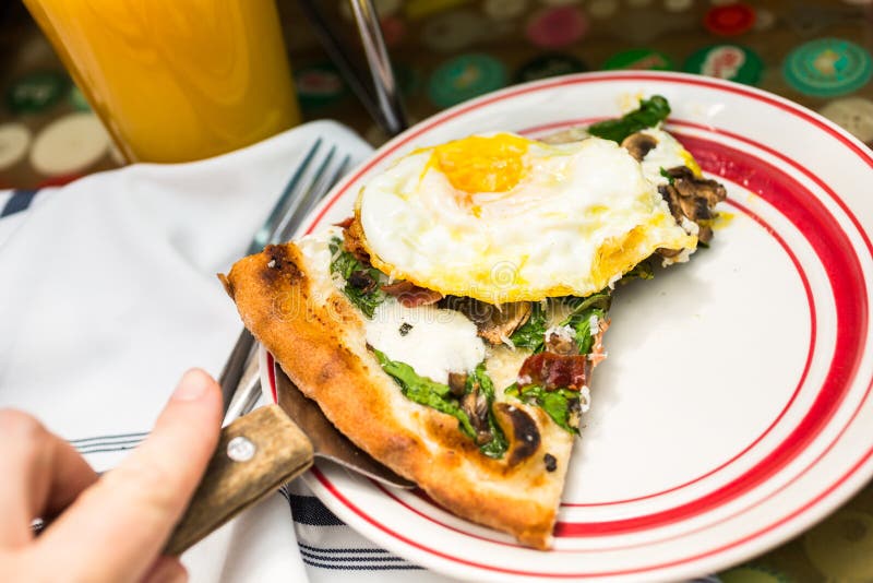 Breakfast pizza stock image. Image of goat, oven, italiano - 54184013