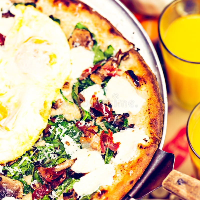 Breakfast pizza stock photo. Image of italiano, culture - 61924408