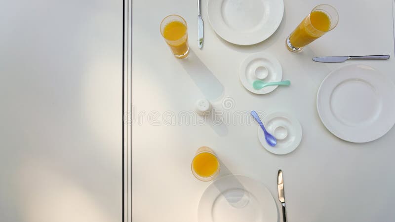 Breakfast place setting stock image. Image of glasses - 72567069