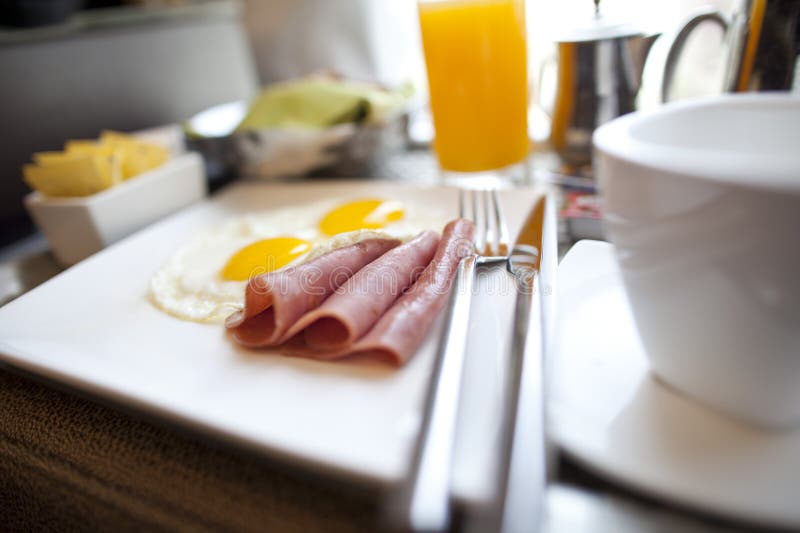 Breakfast plate stock photo. Image of orange, coffee - 19351878