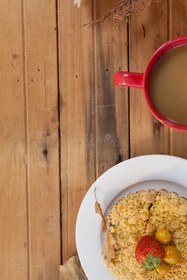 Breakfast Plate with Coffee Mug on Table Stock Image - Image of table ...