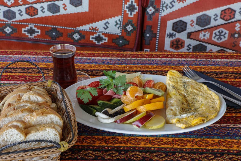 Breakfast Plate. Traditional Turkish Breakfast Table Spread Breakfast ...
