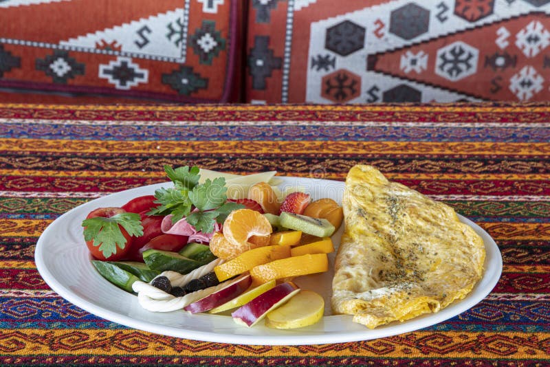 Breakfast Plate. Traditional Turkish Breakfast Table Spread Breakfast ...