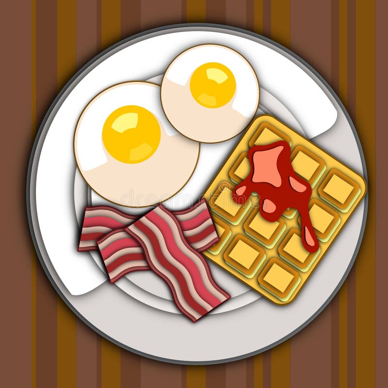 Breakfast Plate stock illustration. Illustration of hash - 71885079