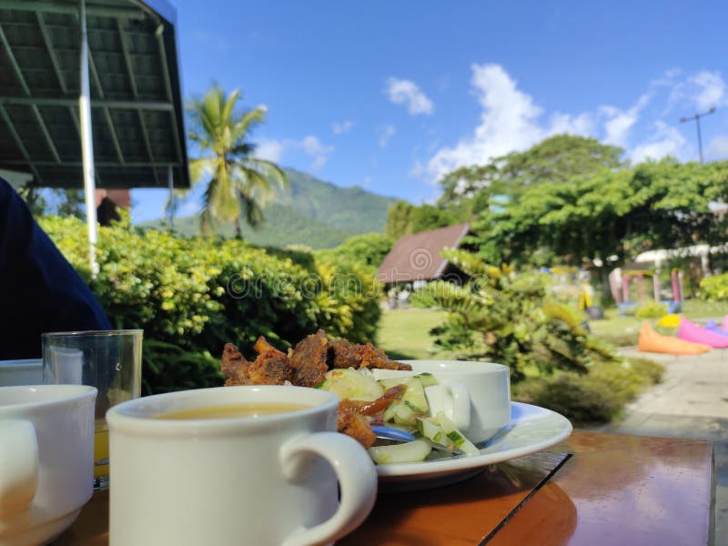 Breakfast, at Poor Hotel in East Java. Holidays and Happiness Stock ...