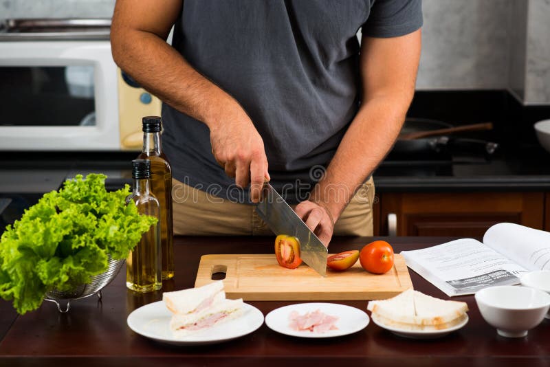 Breakfast preparation stock photo. Image of food, leisure - 33913370