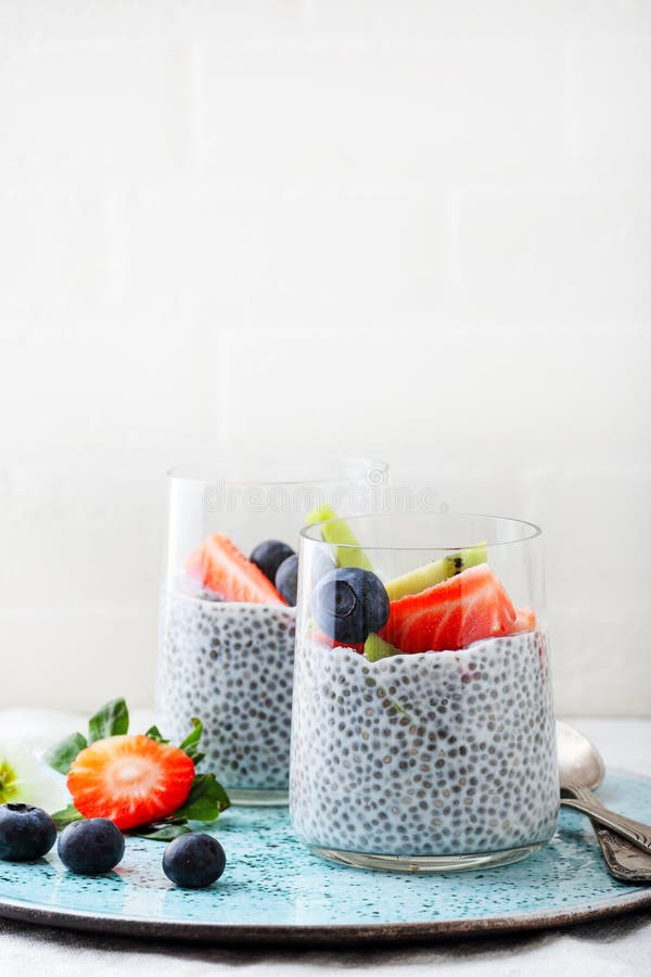 Breakfast Pudding with Chia Food Stock Photo - Image of seeds, close ...