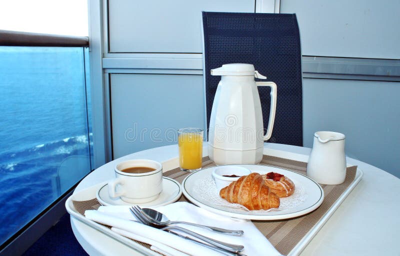 Breakfast by room service stock image. Image of vessel - 46138913