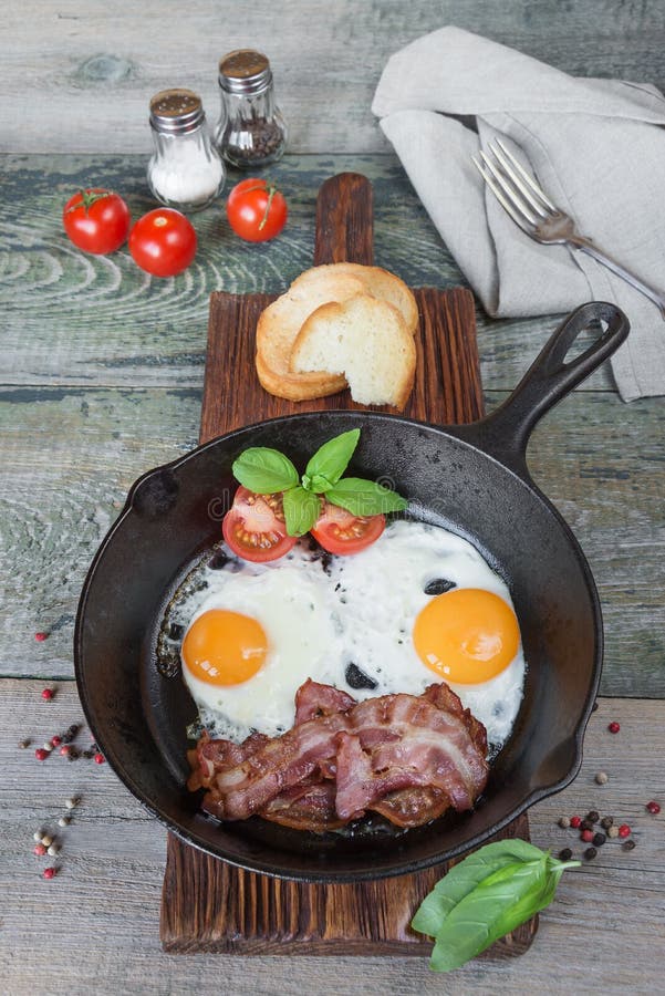 Breakfast in a Rustic Style Stock Photo - Image of herb, cast: 94556866