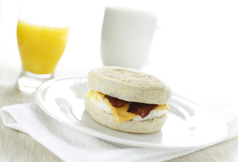 Breakfast Sandwich Horizontal Stock Image - Image of english, bacon ...