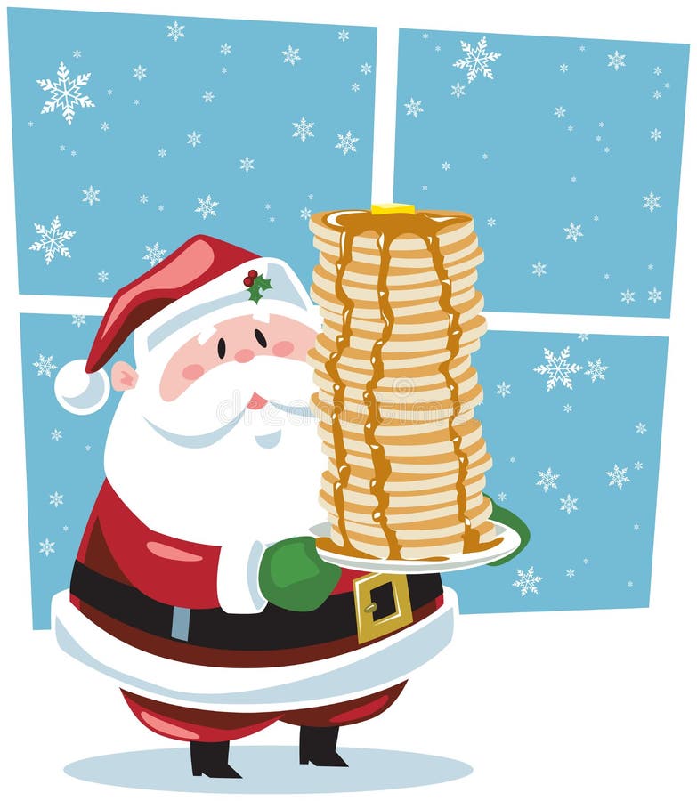 Breakfast with Santa stock vector. Illustration of beard - 21780201