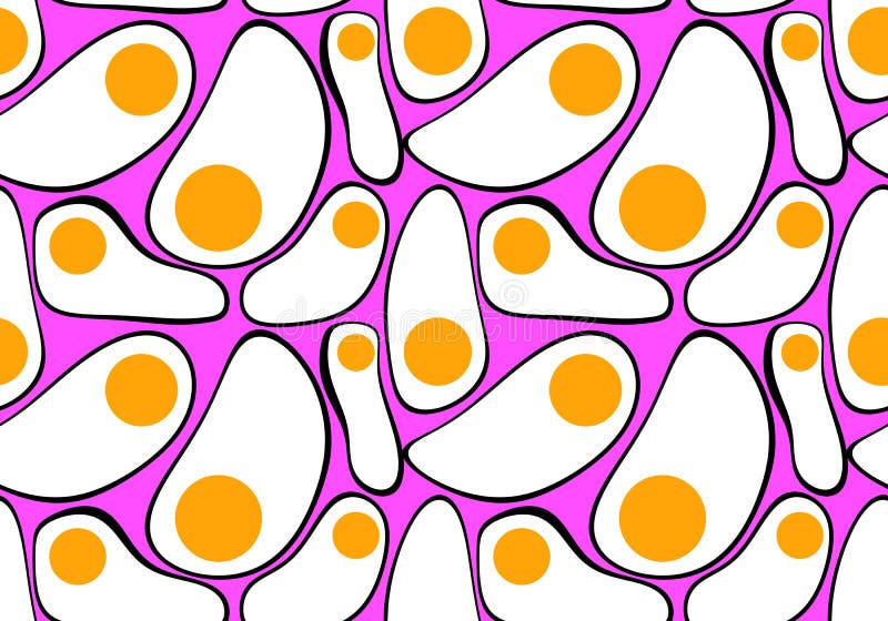 Breakfast Seamless Scrambled Egg Pattern for Fabrics and Kids and ...