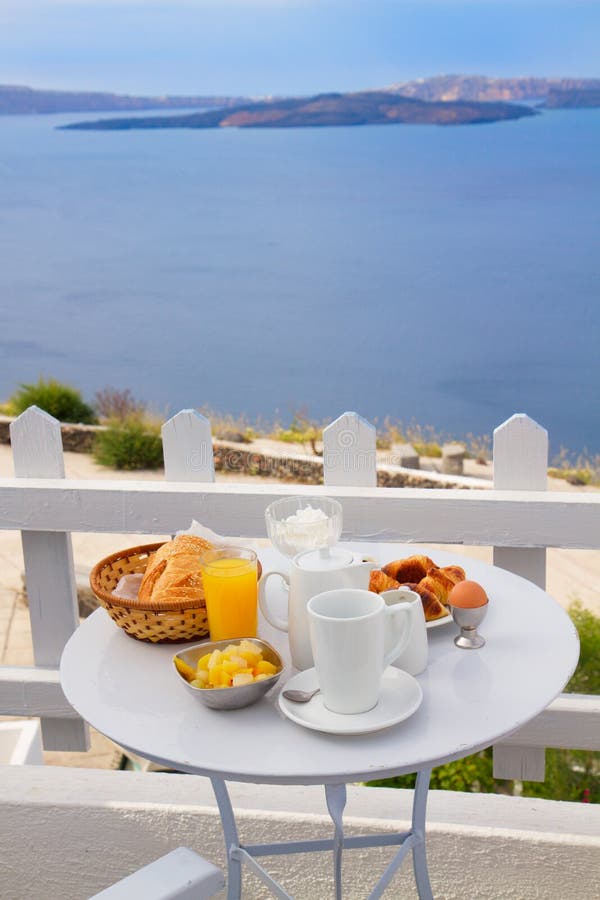 Breakfast by seaside stock image. Image of refreshing - 41213097