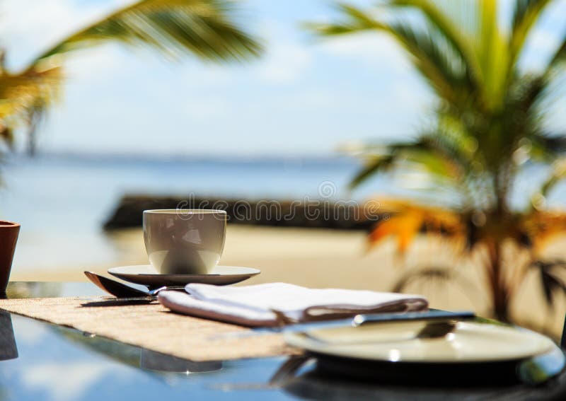 Breakfast seaside stock image. Image of destination, maldives - 55802083