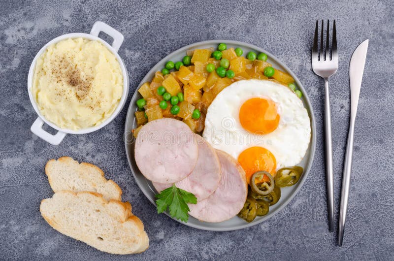 Breakfast serving concept stock photo. Image of bacon - 165533916