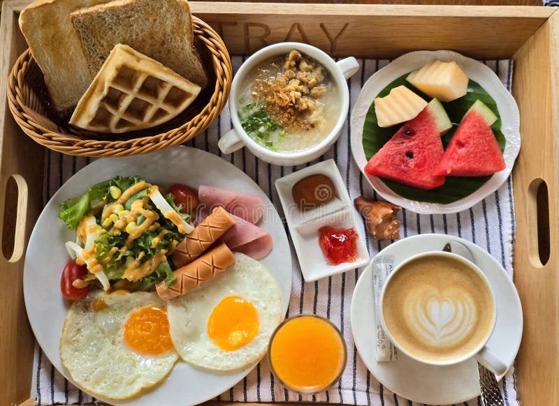 Breakfast set stock photo. Image of vegetable, lunch - 336797478