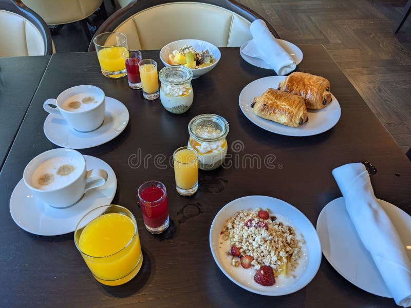 Breakfast set up stock photo. Image of dinner, lunch - 242008810