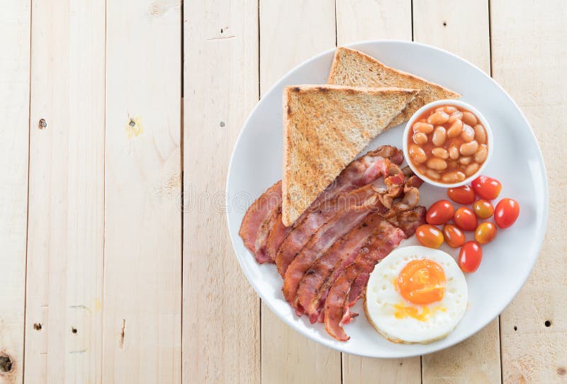 Breakfast set on wood stock photo. Image of cooked, toast - 84963022